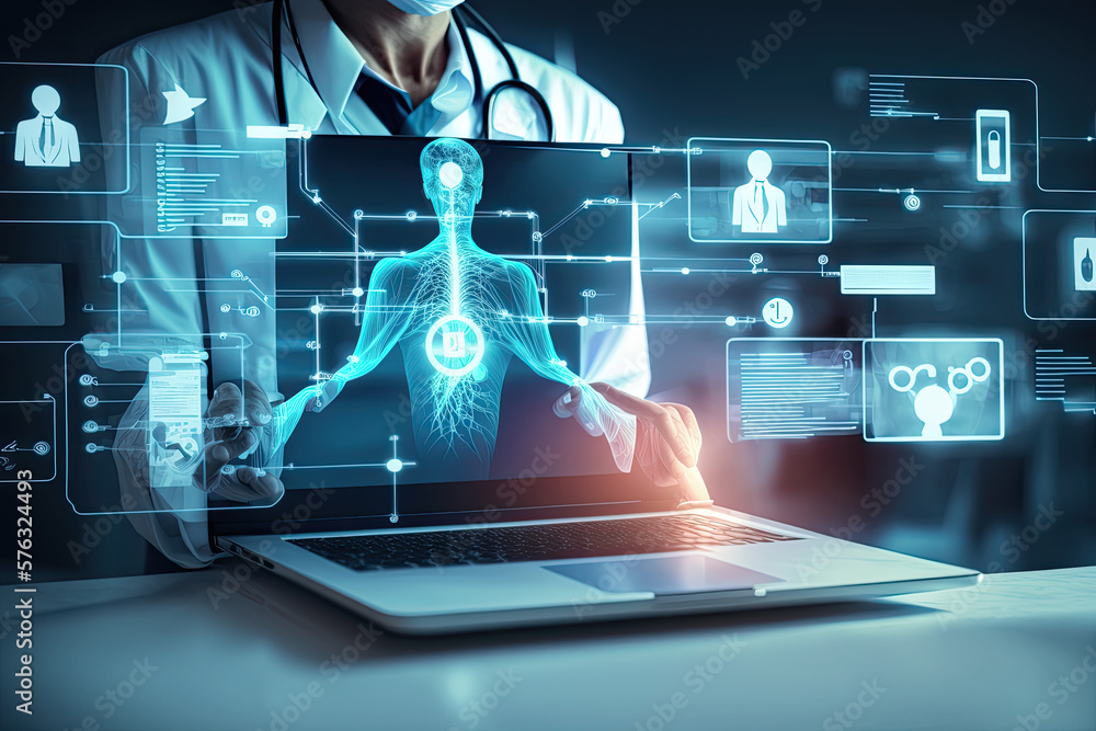 Medical imaging, x-ray, skeletal, technology scanning body, skeleton ...