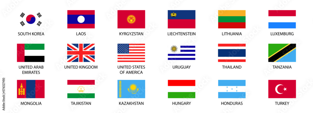 Poster National flags of the world. World flag Set. – Wall Art | UkPosters