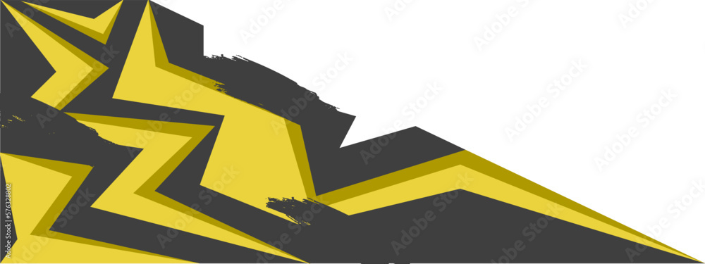 Abstract black and yellow sports racing concept banner background ...