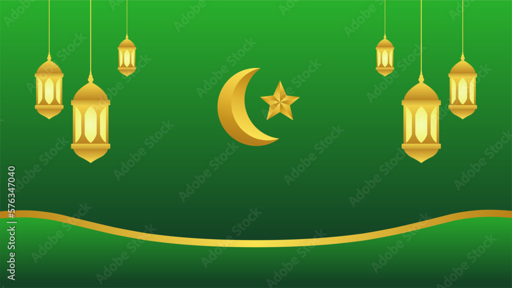 Ramadan background with lantern and star crescent for islamic design ...