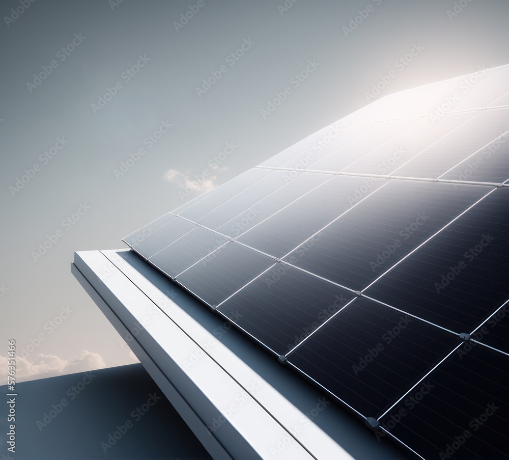 solar panel. ui ux simple web design. generative ai Stock Illustration ...