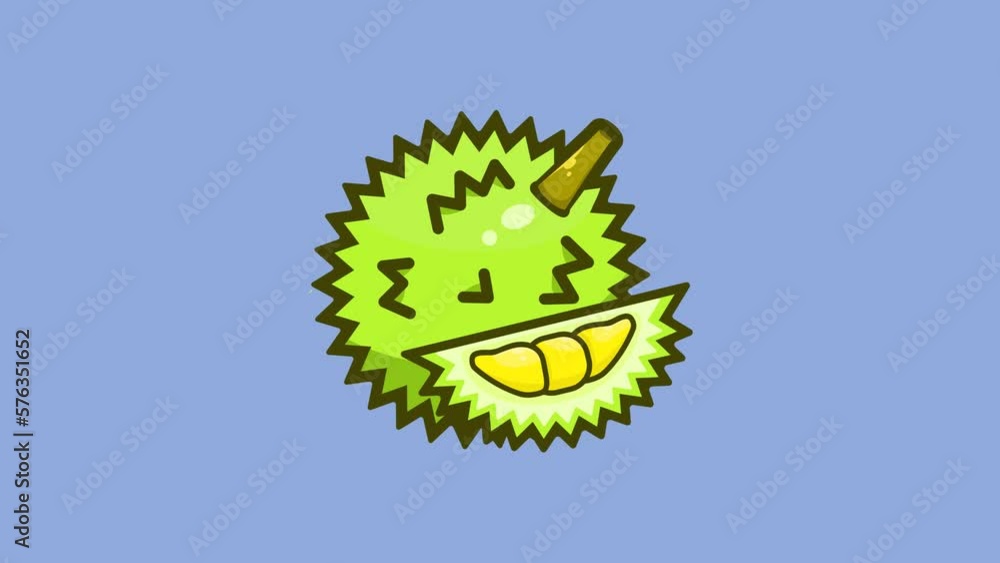 Durian animation on blue screen. 4k video animation Stock Video | Adobe ...