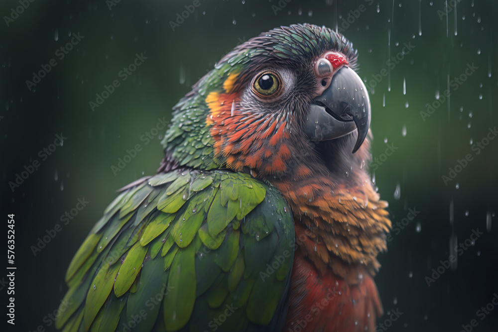 Sad Bird In The Rain