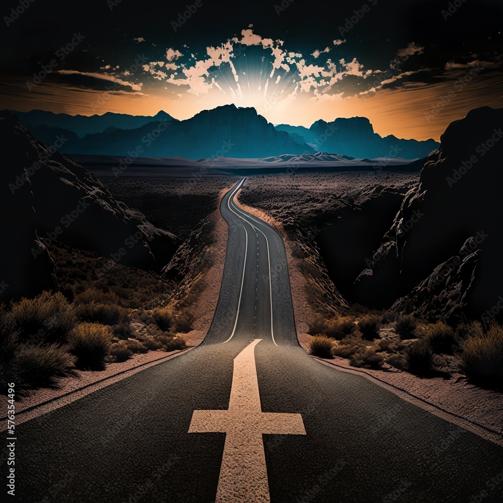 what is the good road long straight out of town country landscape ...