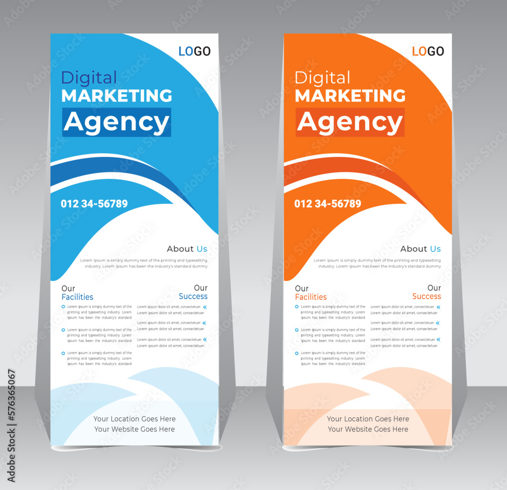 Display banner, stand template for exhibition digital stands roll up ...