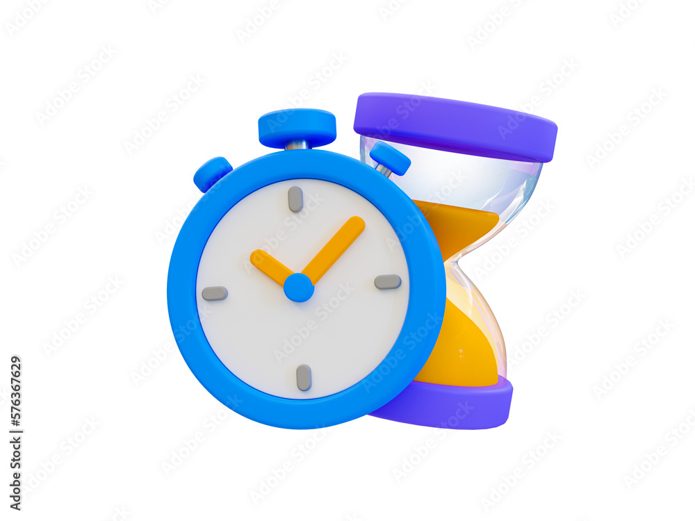 3d minimal time management concept. urgent work. fast service ...