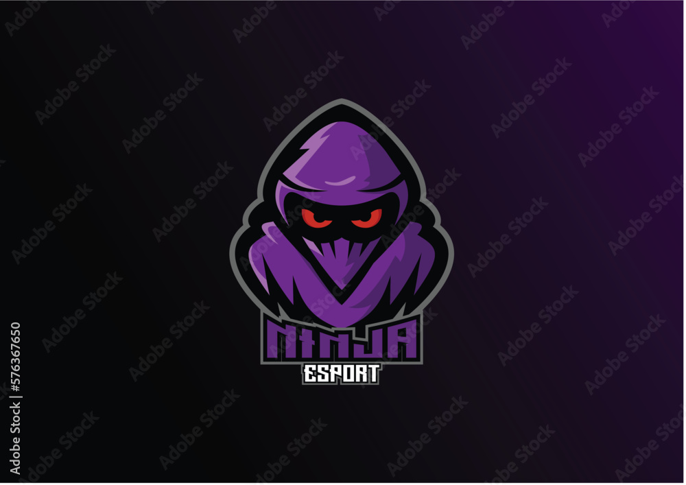 ninja esport logo design premium mascot Stock Vector | Adobe Stock