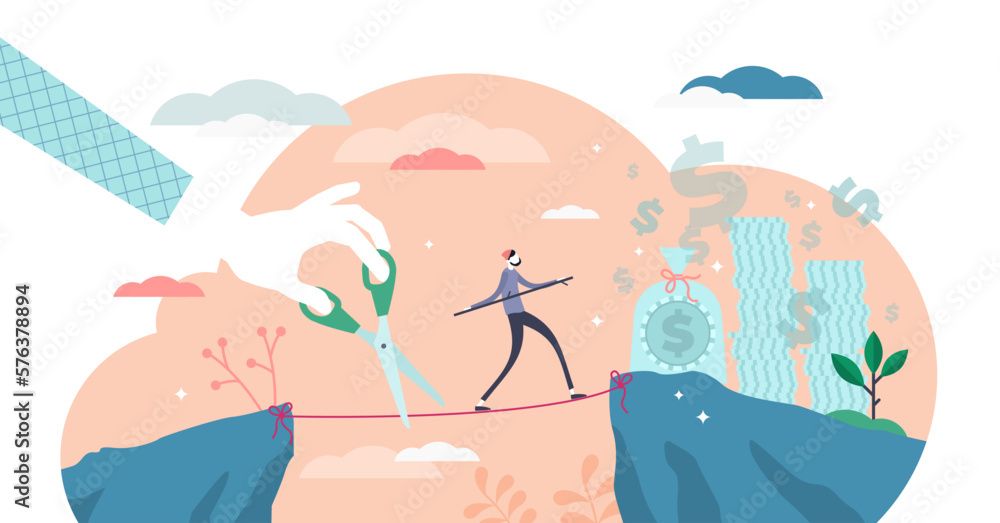 Envy symbolic abstract concept, flat tiny person illustration ...