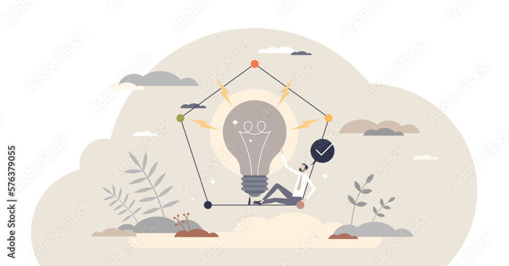 Initiative skill as taking charge in new innovative idea tiny person ...