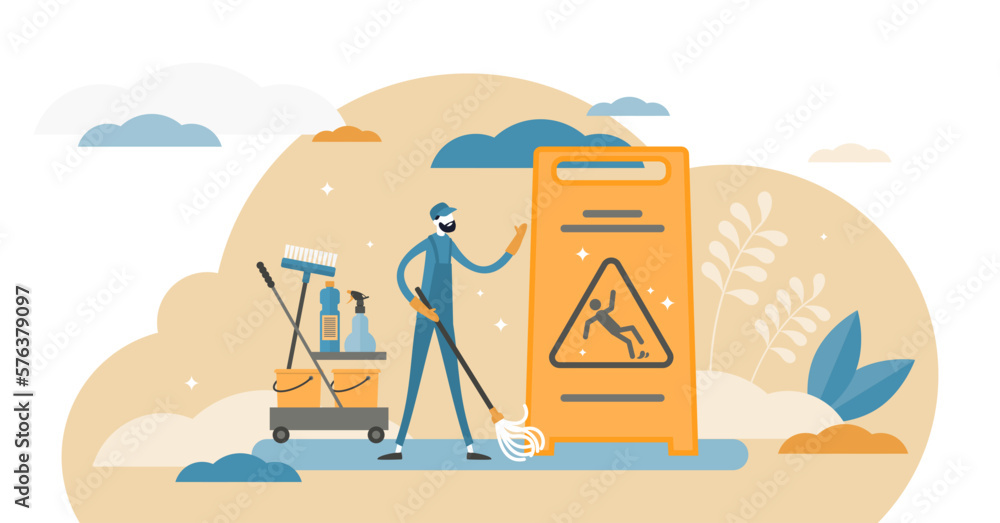Janitor illustration, transparent background. Cleaning occupation flat ...