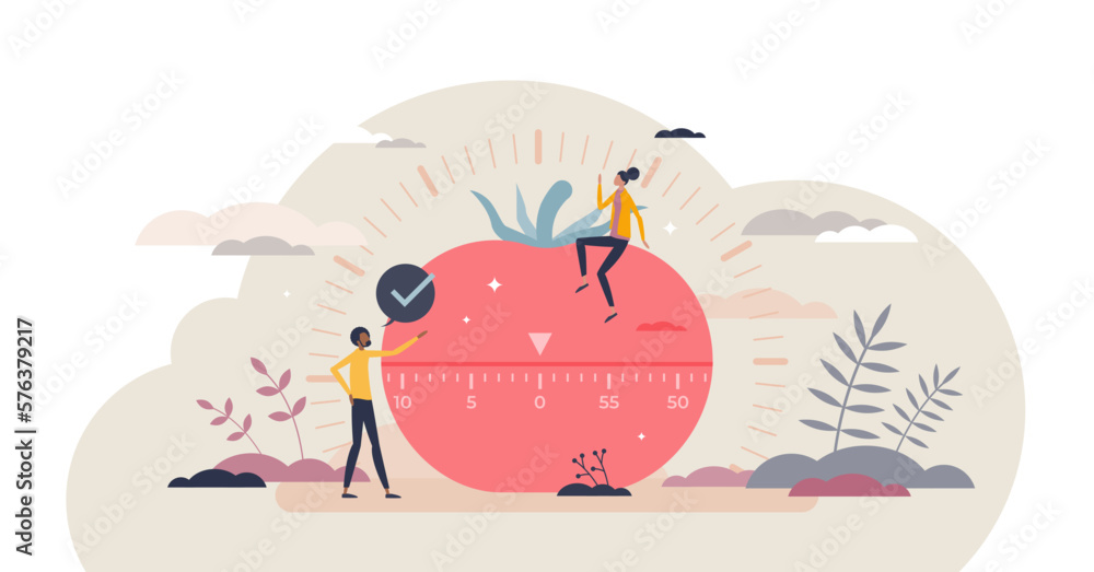 Pomodoro technique as effective time management system tiny person ...