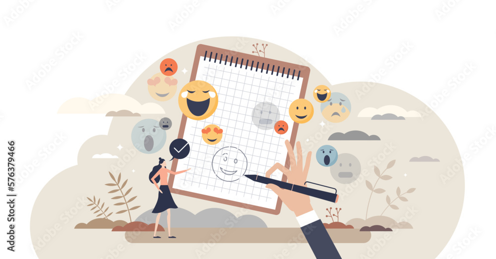 Tones in writing as attitude expression in sign or symbols tiny person ...