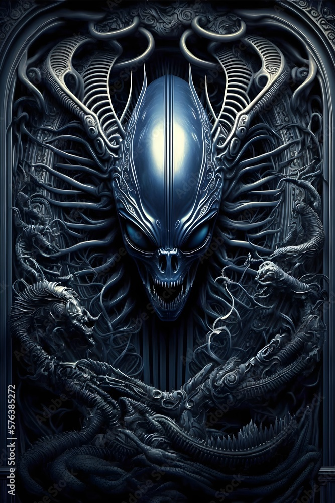 alien xenomorph by HR Giger scifi horror movie shor dark atmosphere ...