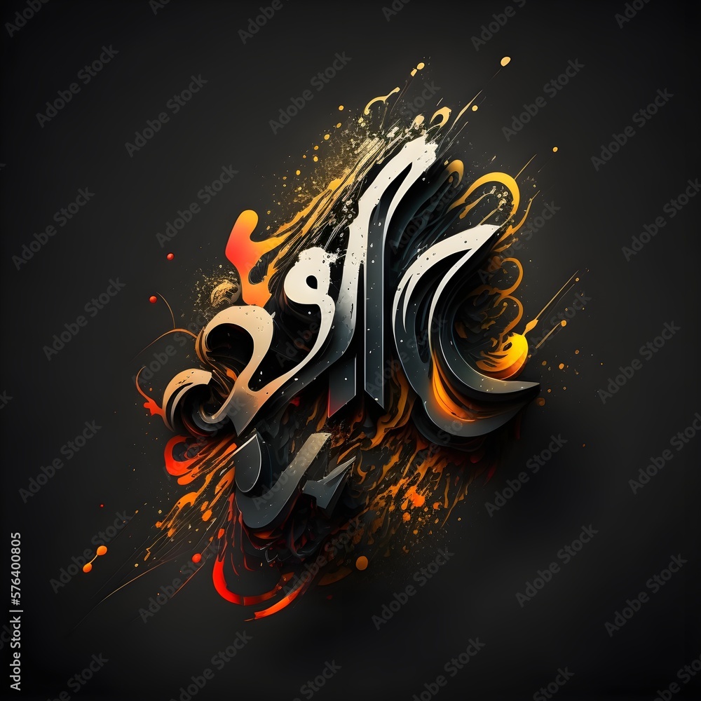 graffiti logotype made of the letter BLANG inspired by sound waves ...