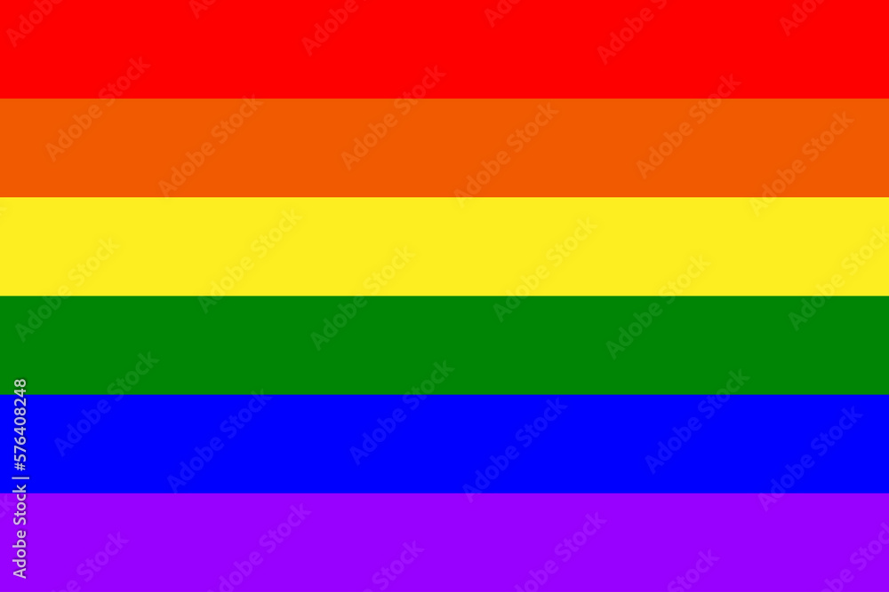 Pride flag illustration. Lgbt community symbol in rainbow colors ...