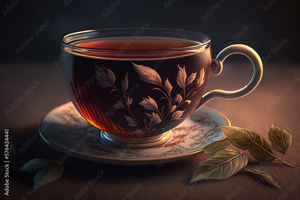 Visualization of a steaming cup of tea, complete with realistic ...