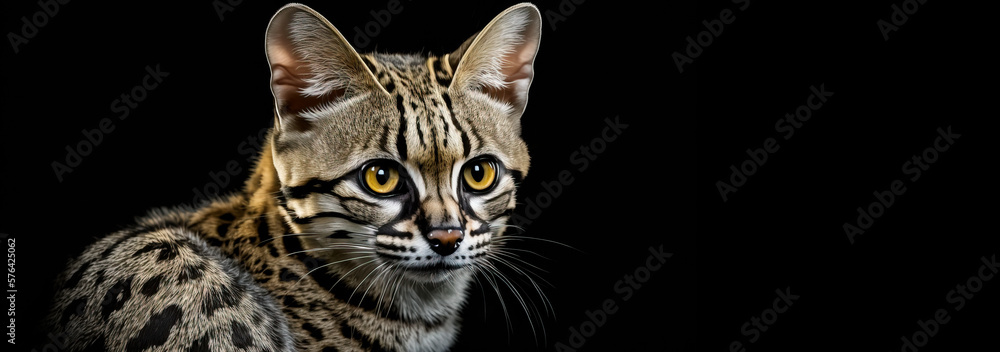 Margay Cat, Eyes of the Night: Intense Close-Up of a Margay Cat's Face ...
