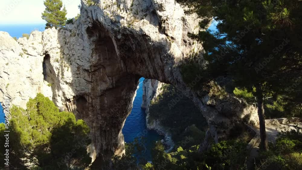 Arco Naturale, limestone arch that forms a bridge between two pillars ...