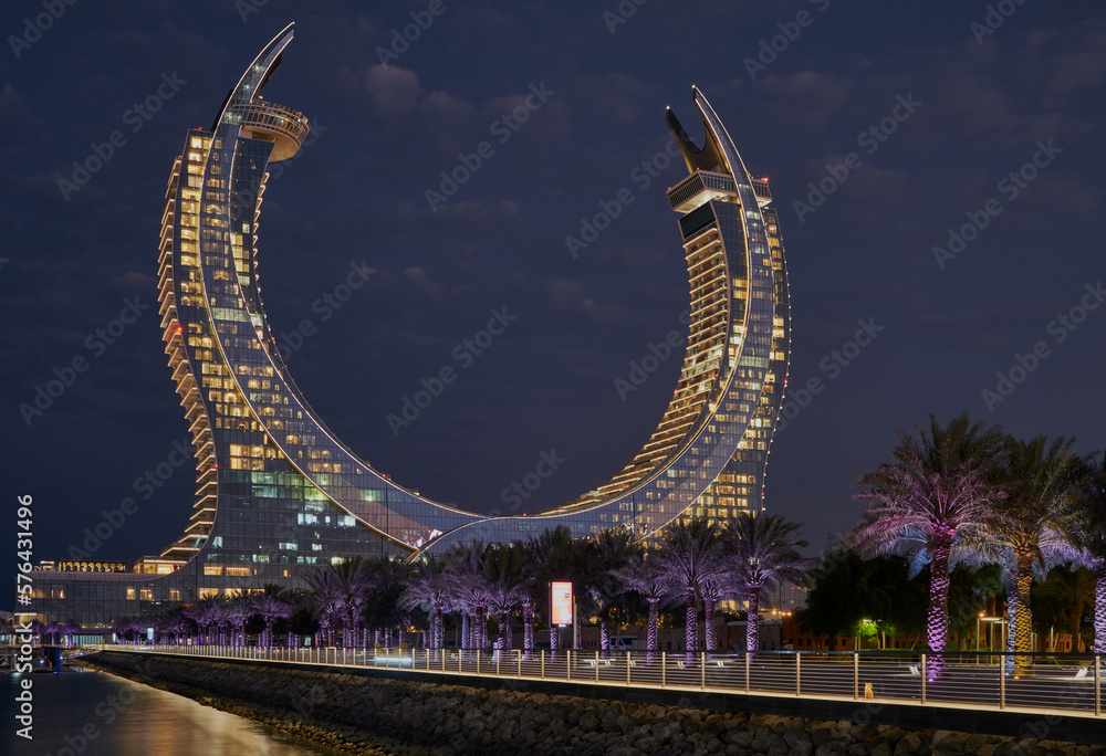 Katara Hospitality Tower, or Lusail Katara Hotel North Tower in Lusail ...