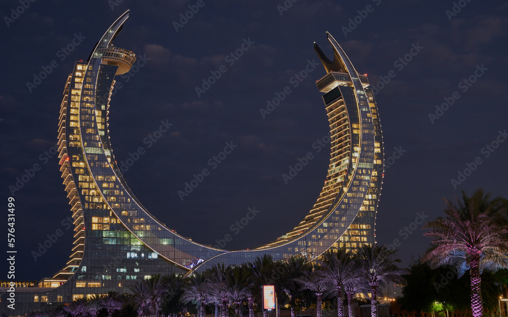 Katara Hospitality Tower, or Lusail Katara Hotel North Tower in Lusail ...