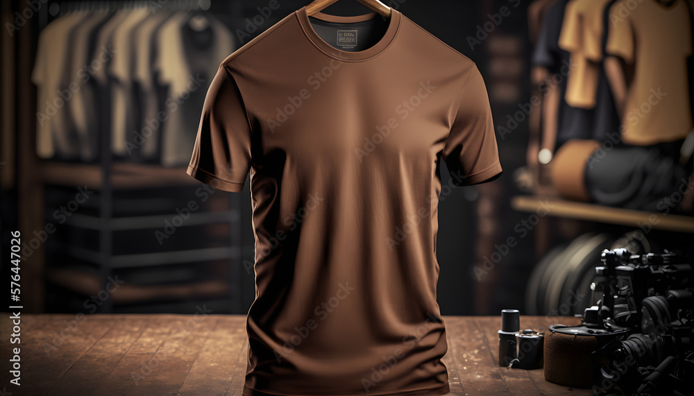 plain t-shirt for branding and visual identity. clothing store ...