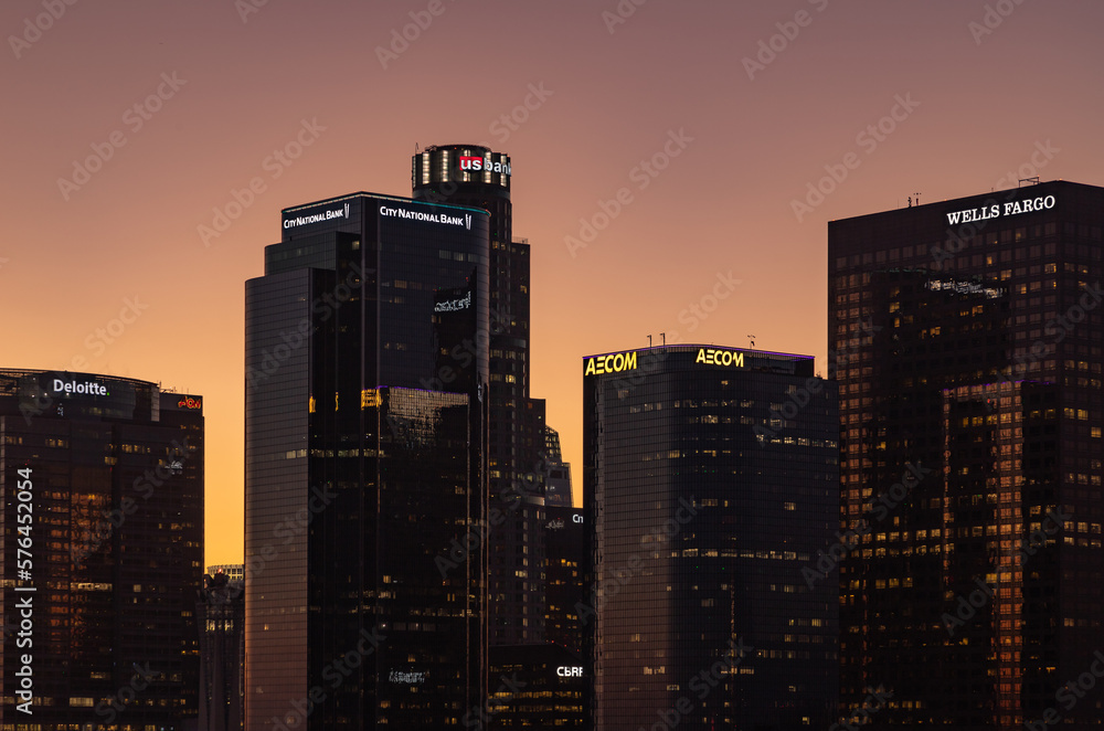 Los Angeles, United States - November 18, 2022: A picture of Downtown ...