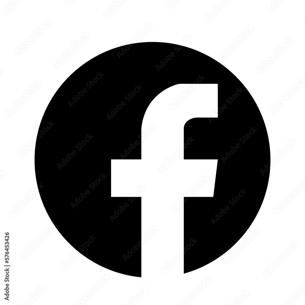 Facebook logo. Realistic social media icon logotype vector. Meta fb ...
