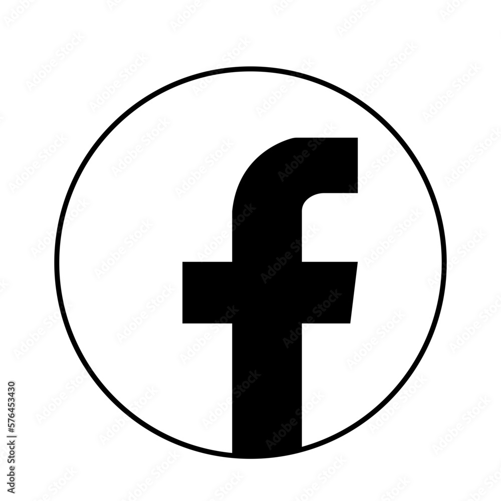 Facebook logo. Realistic social media icon logotype vector. Meta fb ...