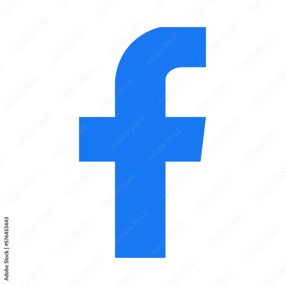 Facebook logo. Realistic social media icon logotype vector. Meta fb ...