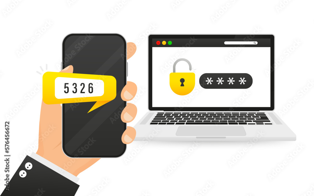 Verification Code Message On Smartphone Notice With Code For Secure Login Or Sign In Login Form