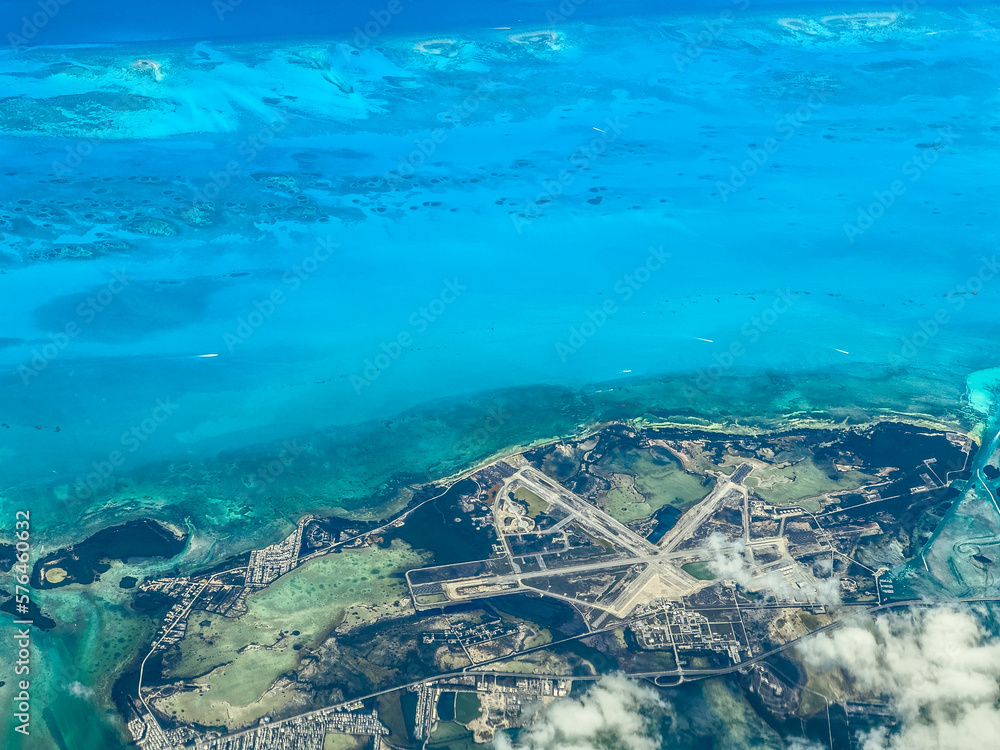 Aerial view of Boca Chica Key next to Key West, as part of Florida Keys ...