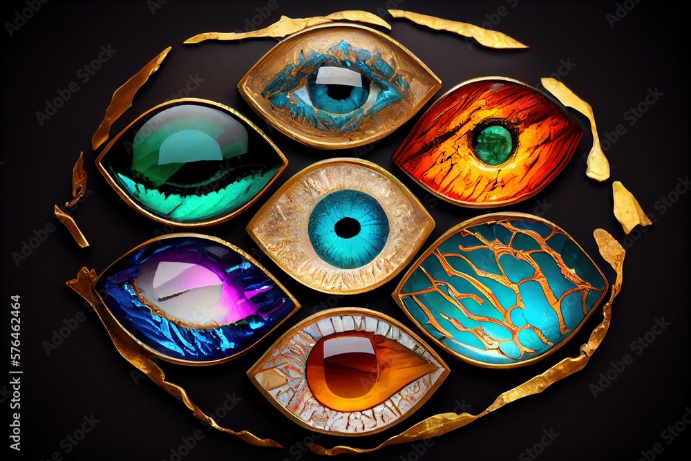 Molten Dragon Eye Kintsugi Jade Gold Wallpaper Texture, AI Generated ...
