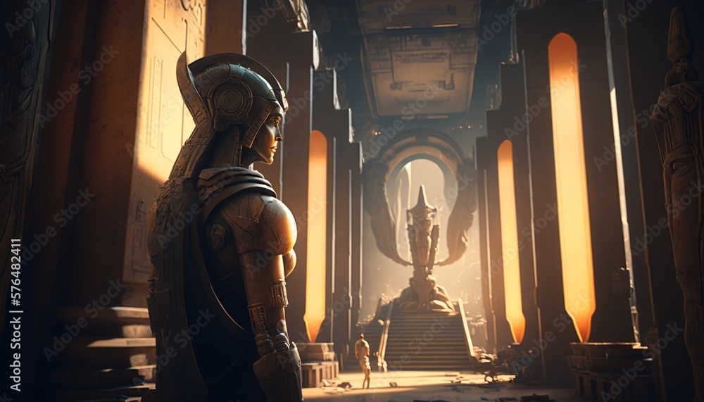 futuristic ancient egypt alien cyborgs god wallpaper background created ...
