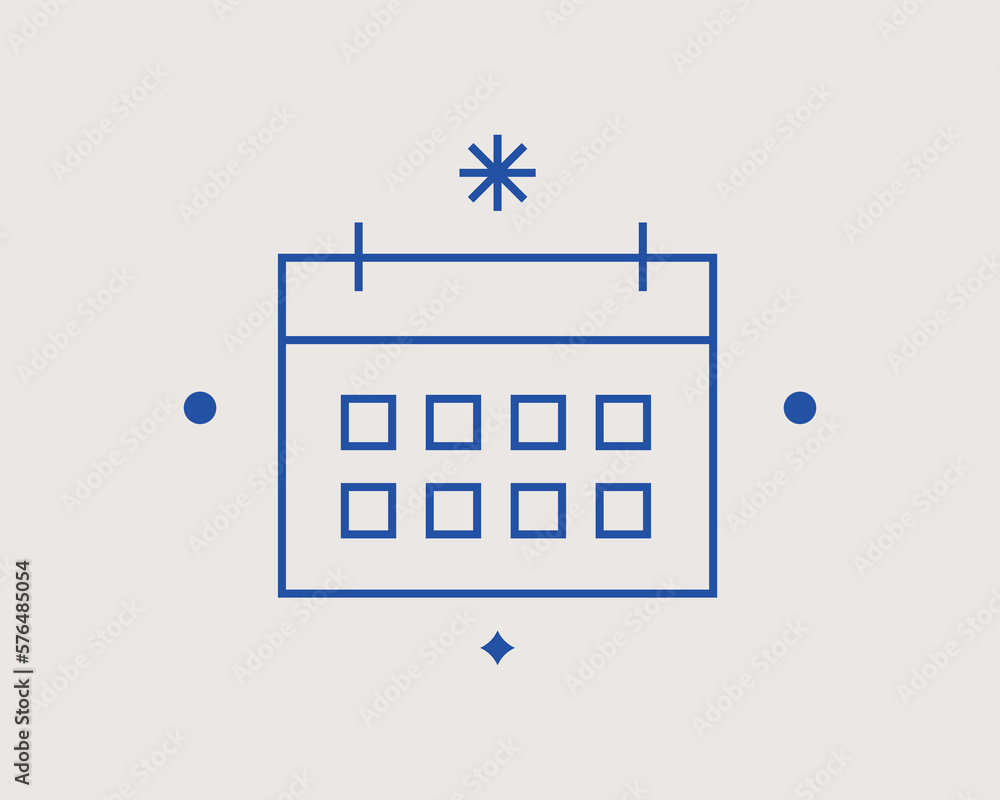 Geometric concept of calendar vector illustration in a flat style for ...