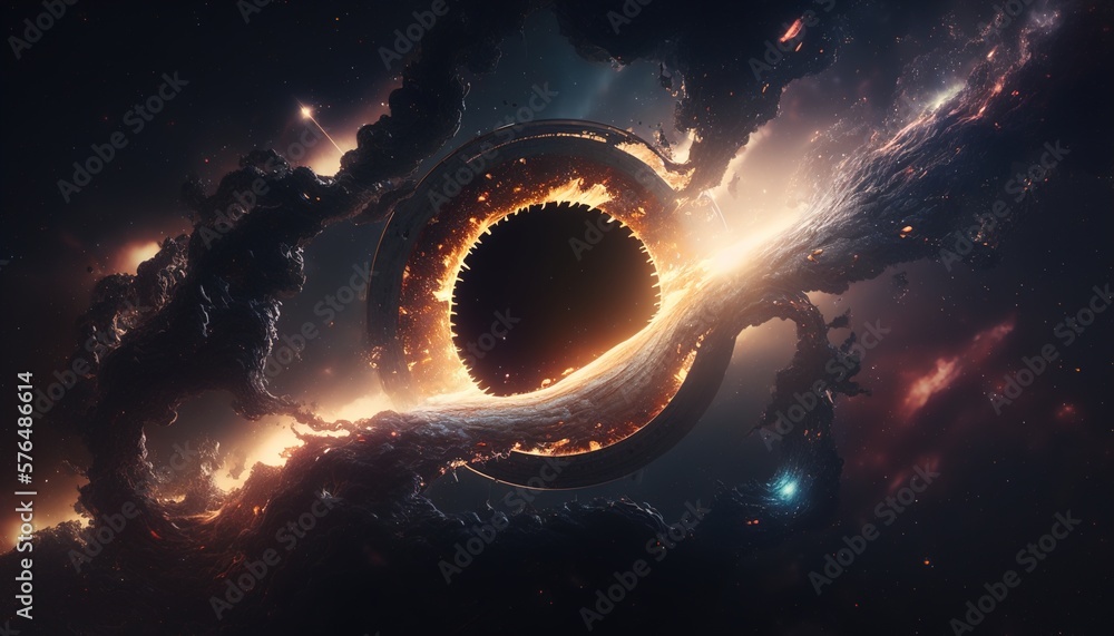 super realistic futuristic black hole, destroyed planet wallpaper ...