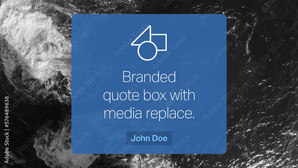 Branded Quote Box with Media Stock Template | Adobe Stock