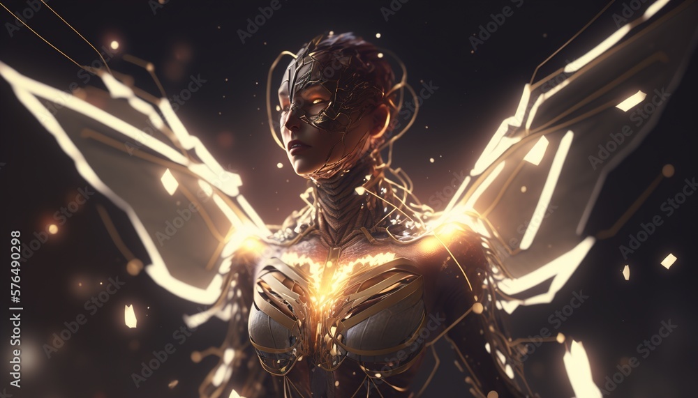 Futuristic AI Android in cinematic lighting, photoreal, realism ...