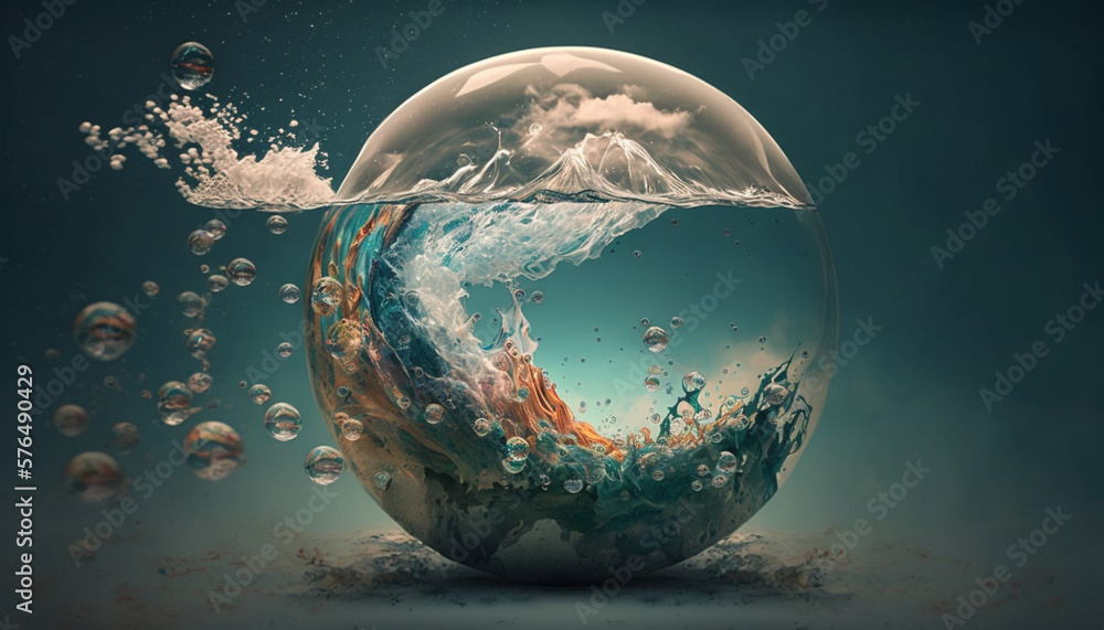 Planet Earth, abstract art, surrealism, concept art, modern art, AI ...