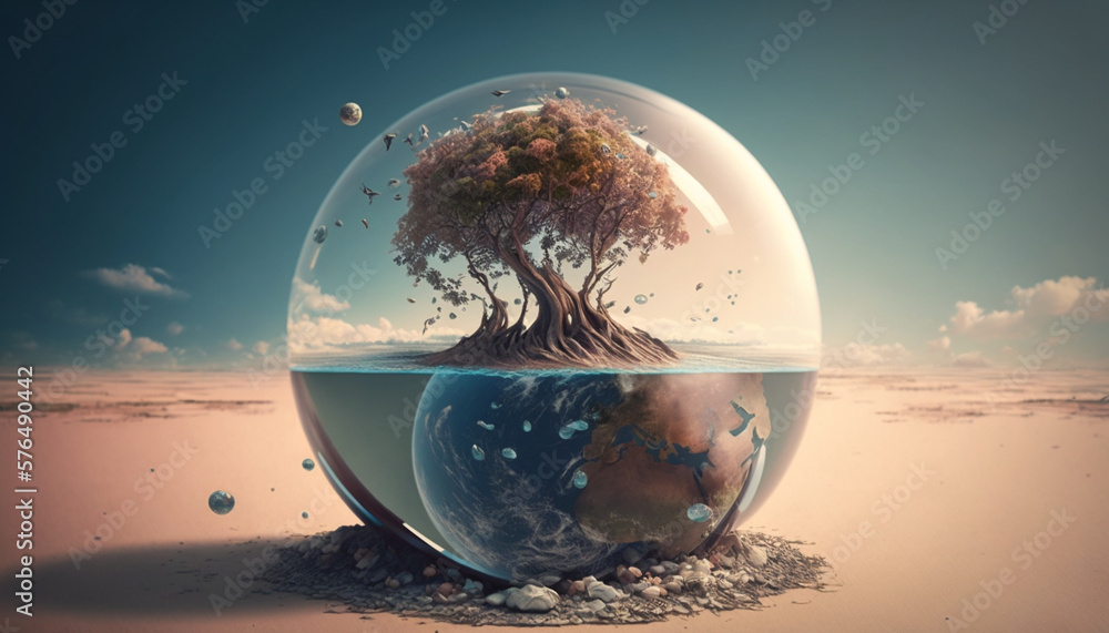 Planet Earth, abstract art, surrealism, concept art, modern art, AI ...