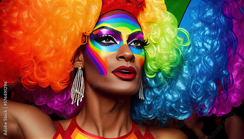 Portrait of drag queen, fictional character, ai generative Stock ...