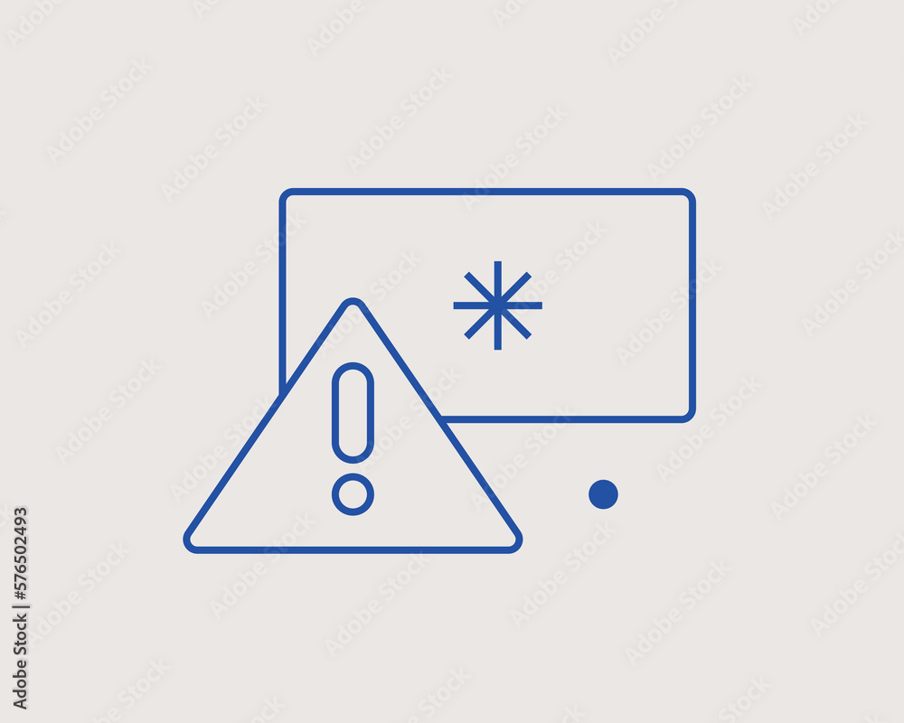 Geometric concept of warning vector illustration in a flat style for ...