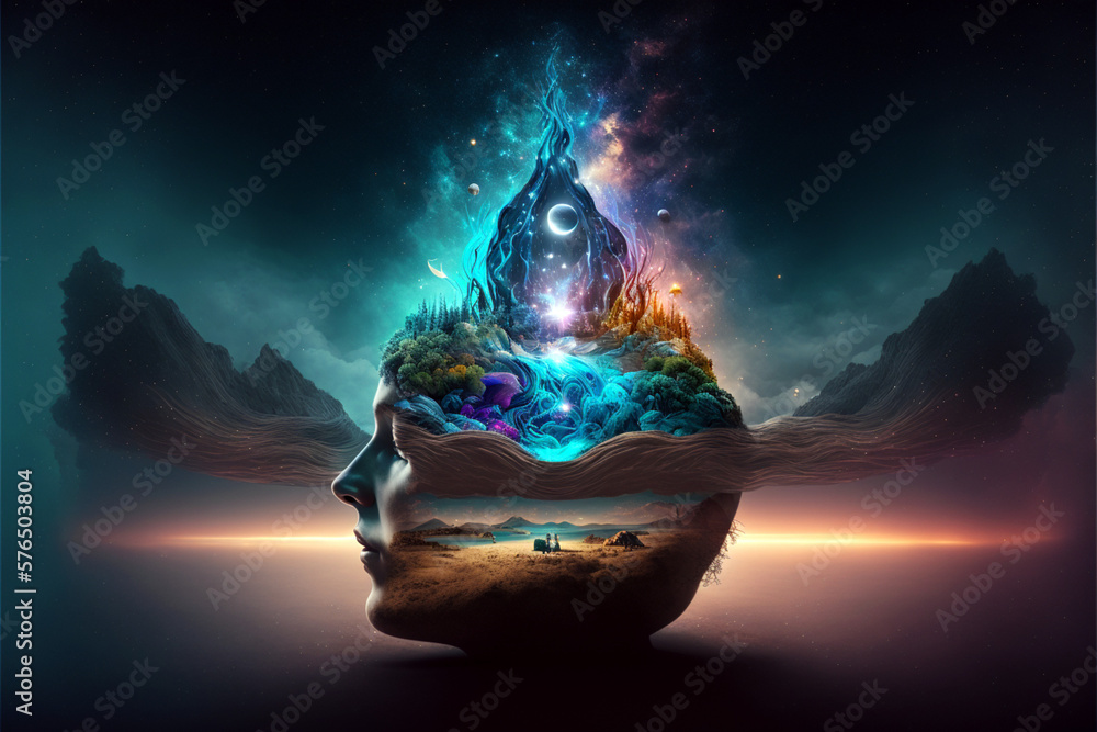 Lucid dreaming and astral projection, fictional person, Generative AI ...