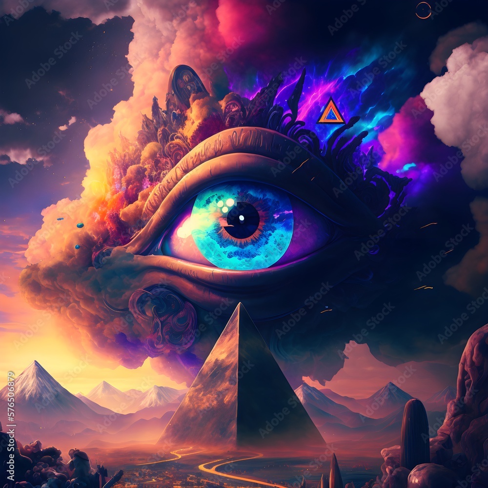 pineal gland seeing god after smoking DMT rainbow anyzstyle art ...