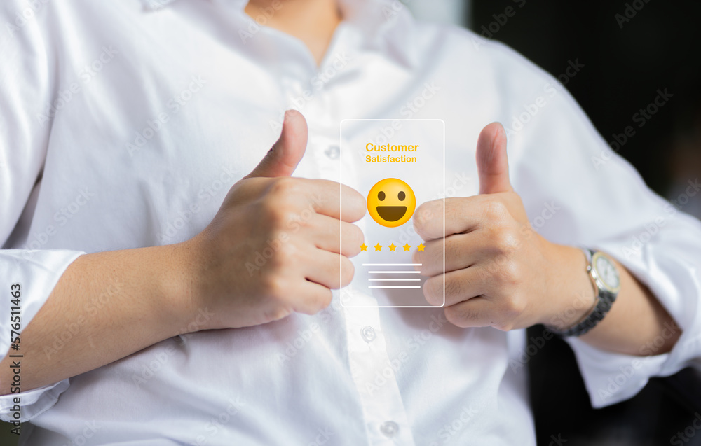 Feedback via the Internet. Positive Review.Client Satisfaction Surveys ...