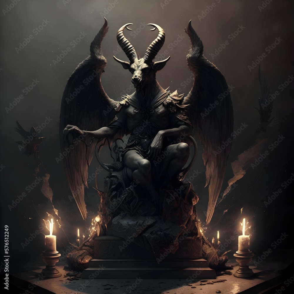 summoning Baphomet surrealism dark aesthetic satanic temple mystical ...