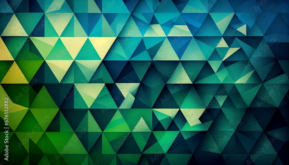 a repeating geometric pattern of triangles in different shades of blue ...