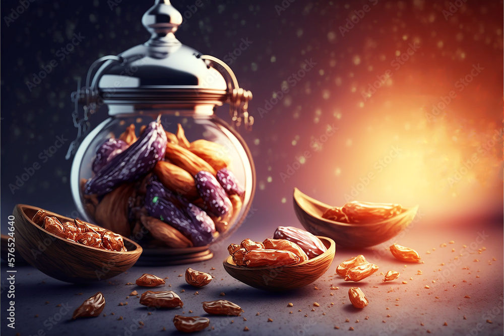 Dates for Muslim Breaking Fast or Iftar - Ramadan Concept Background ...