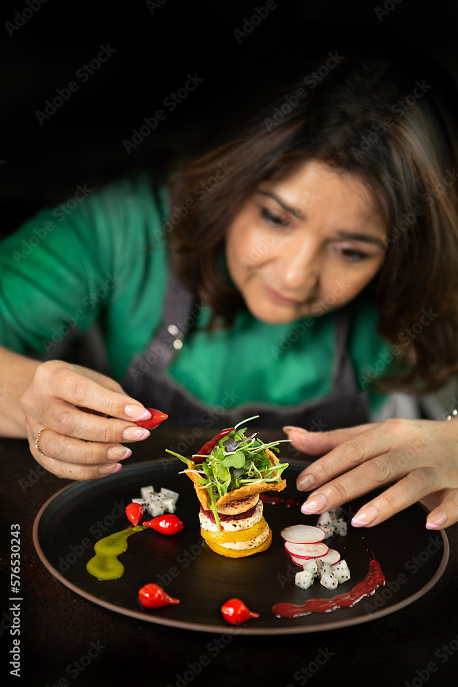 Chef plating Stock Photo | Adobe Stock