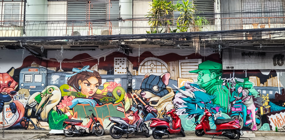 Chiangmai Graffiti Stock Photo | Adobe Stock