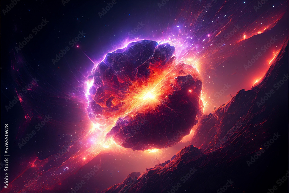 This stunning AI-generated photo captures a supernova, an extremely ...
